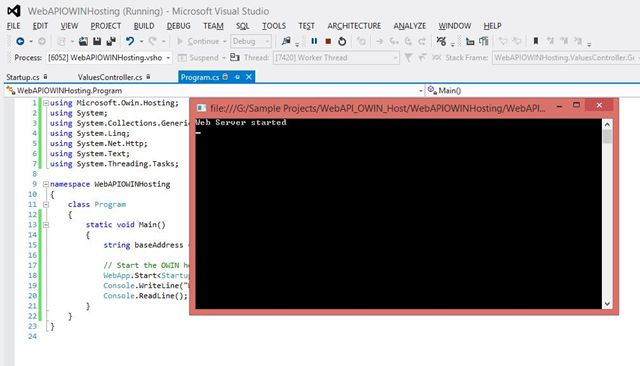 Web API Self-Hosting Using OWIN